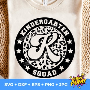 Kindergarten Squad Svg, Kindergarten Squad Png, Teacher Leopard Svg ...