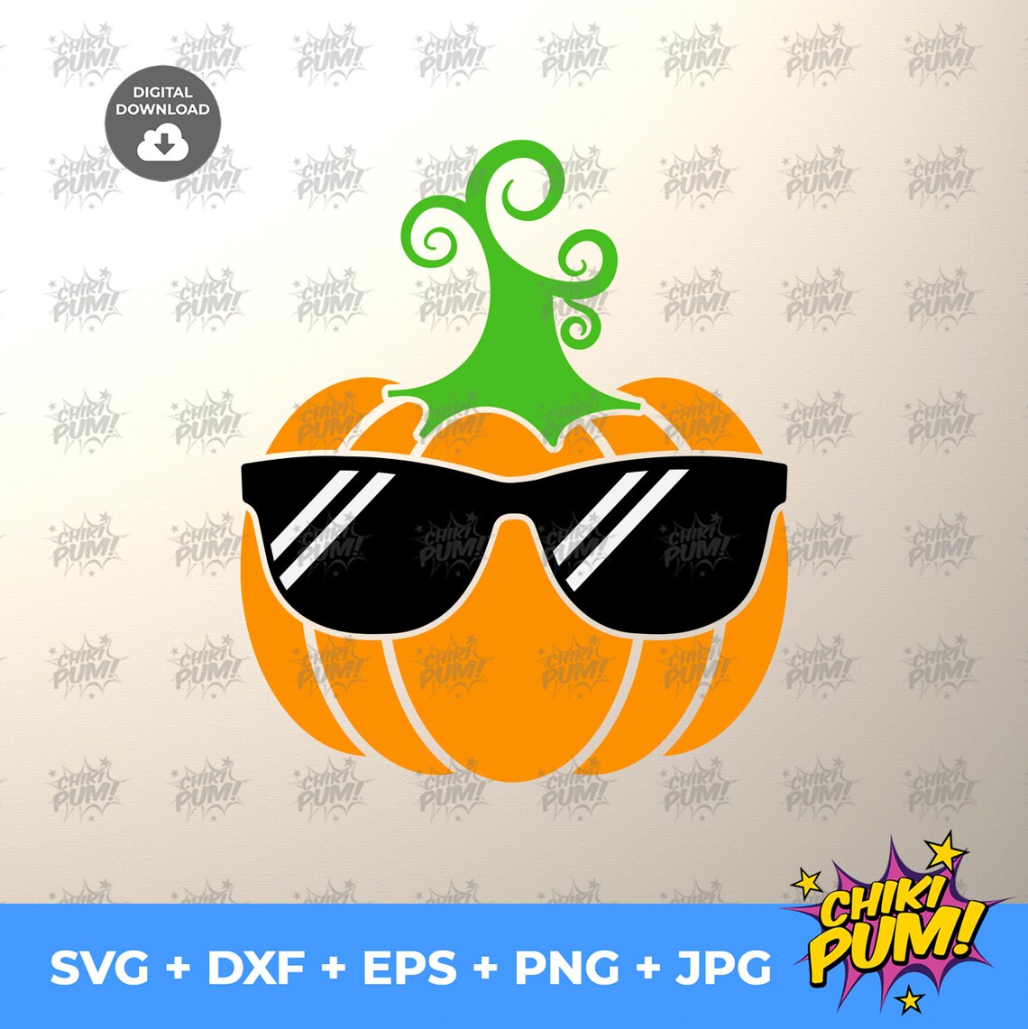 Cool Pumpkin Svg, Boy Pumpkin With Sunglasses Svg, Halloween Boy Svg ...