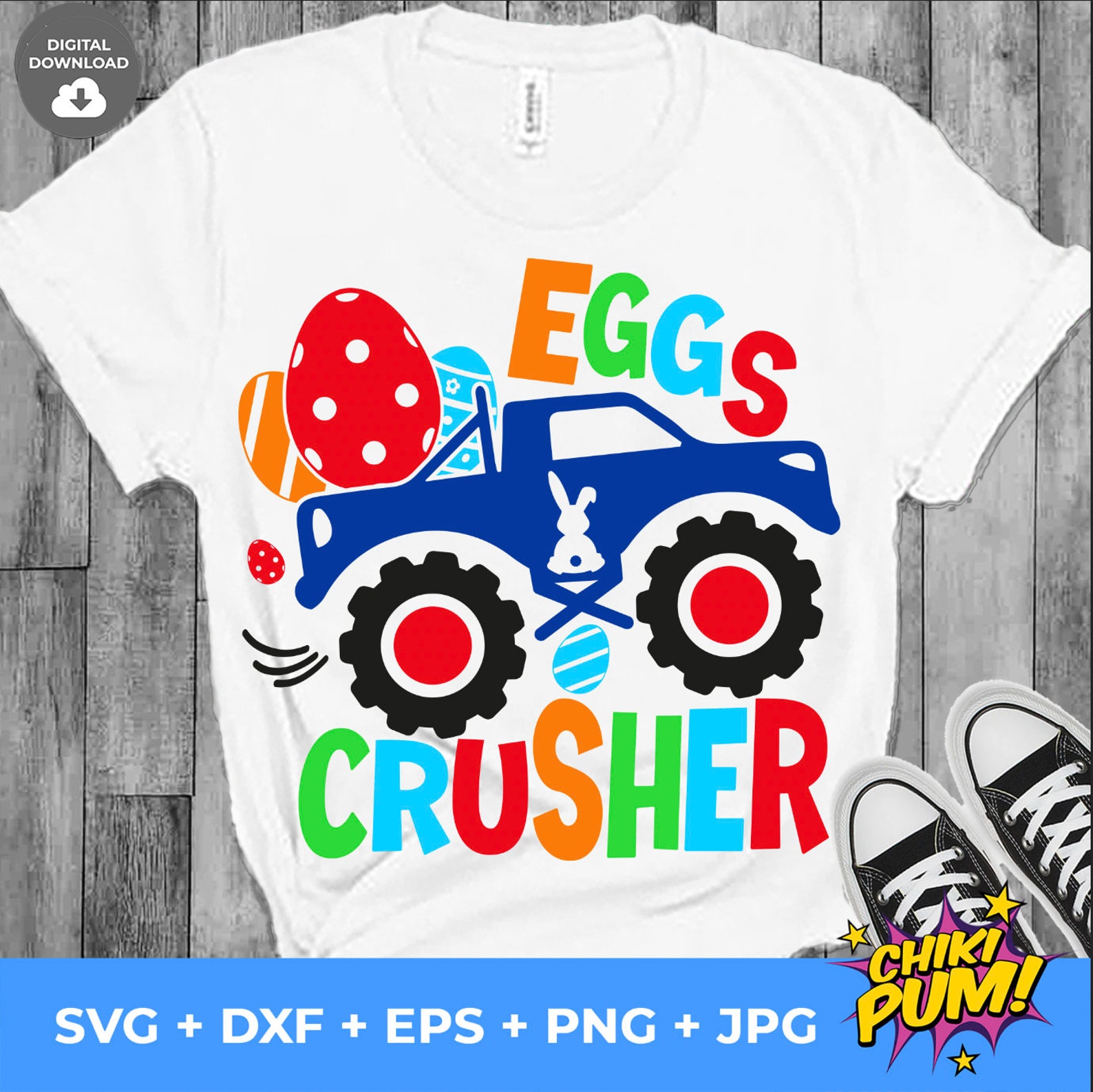 Eggs Crusher SVG, Crushing Eggs Svg, Easter Boy SVG, Easter Truck SVG ...
