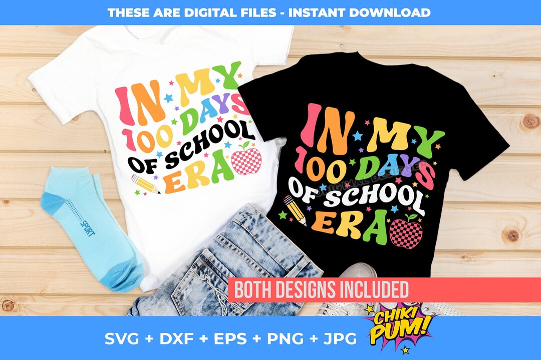 In My 100 Days of School Era SVG, Png, 100 Days of School Svg, Retro ...