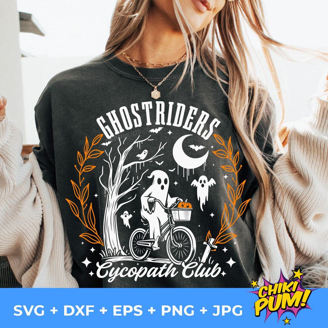 Ghostriders Cycopath Club SVG PNG: Funny Halloween Shirt Design ...