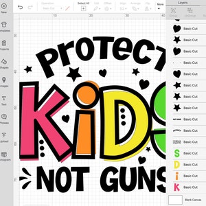 Protect Kids Not Guns Svg, Make American Schools Safe Again, Stop ...