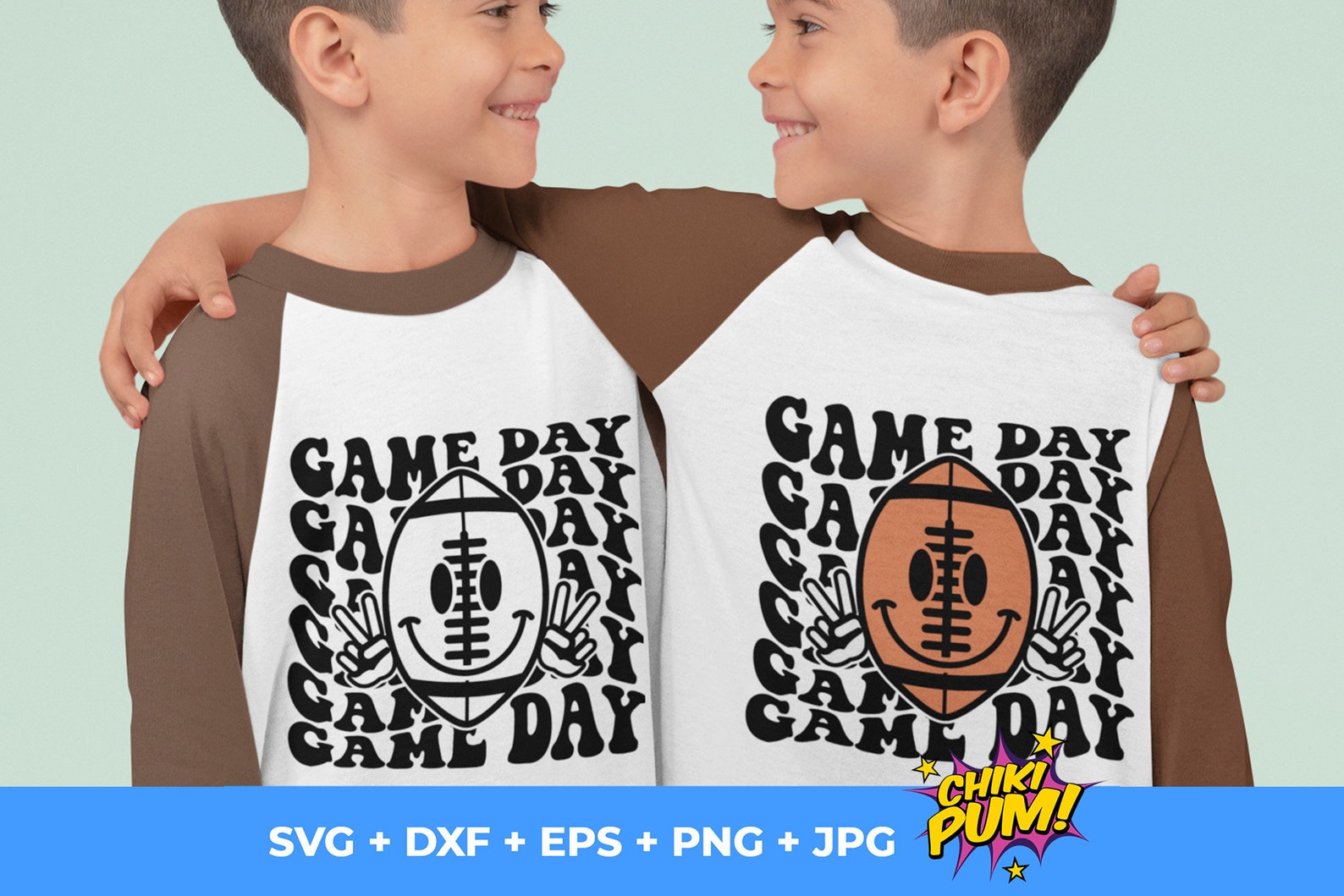Retro Groovy Game Day Football Face SVG, PNG (digital Download) - Etsy