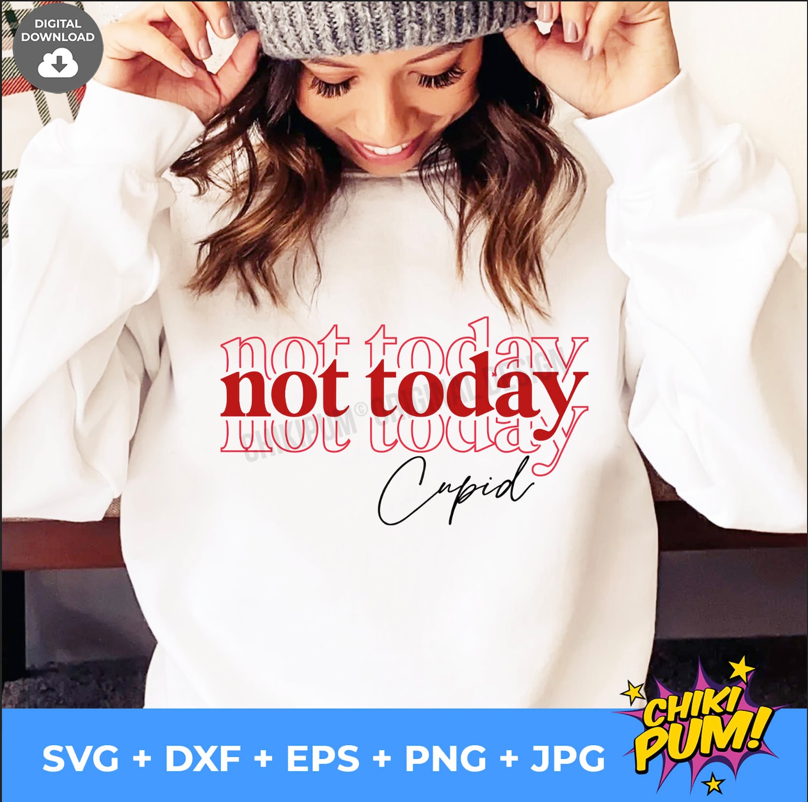 Not Today Cupid Svg Funny Valentine's Day Svg Valentine - Etsy