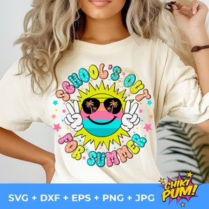 School's Out for Summer SVG Png, Peace Out School SVG, Last Day of ...
