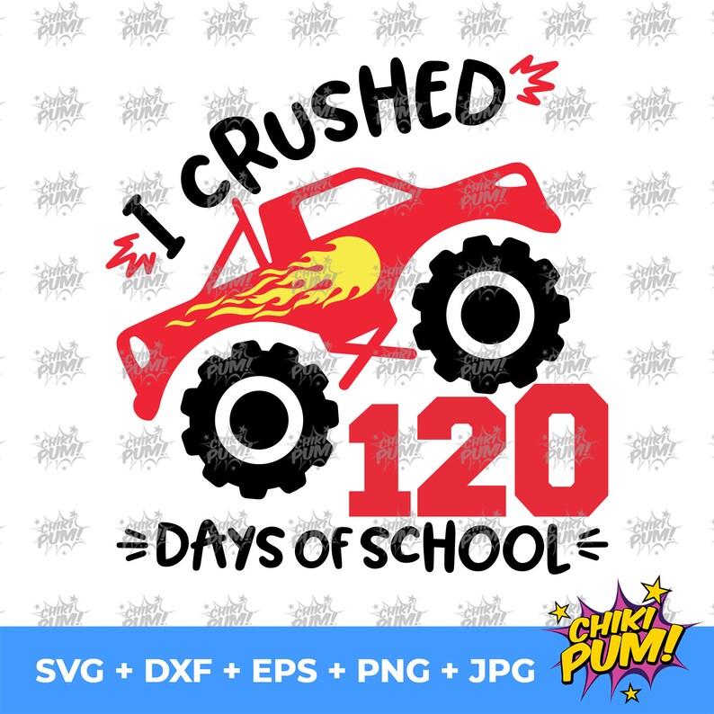 I Crushed 120 Days of School Svg 120th School Day Svg - Etsy