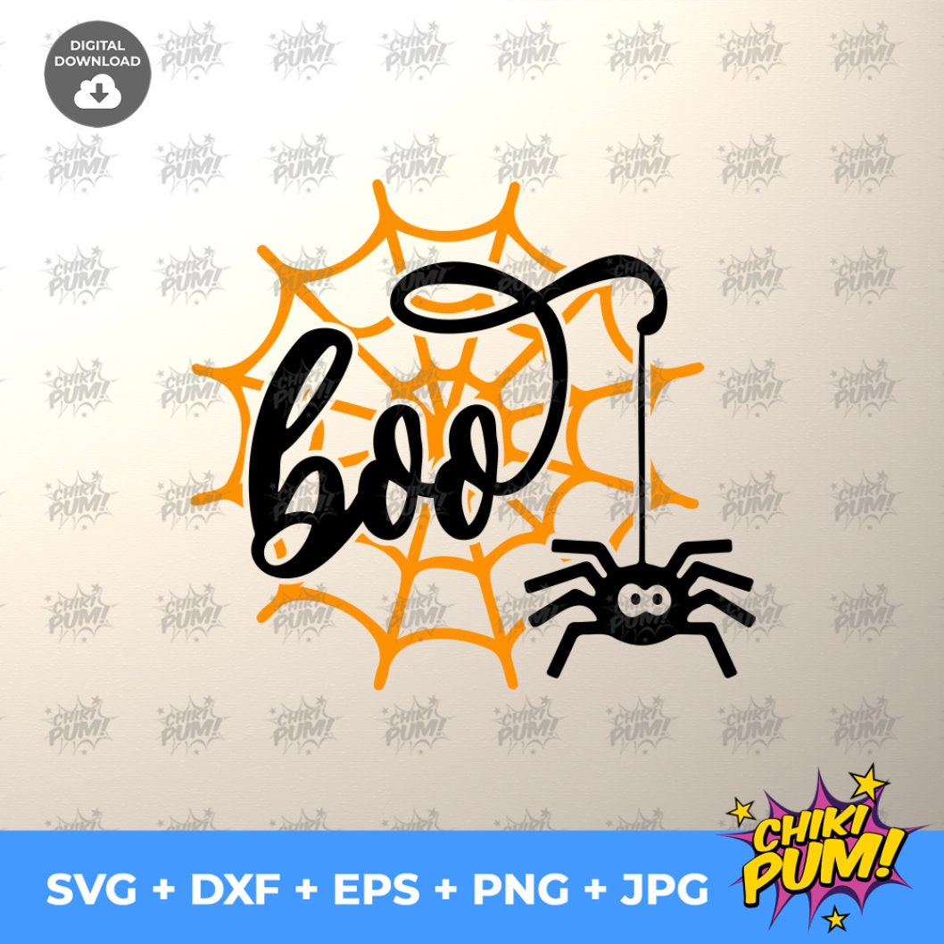 Boo SVG Halloween SVG Spider SVG Halloween Spider Svg - Etsy