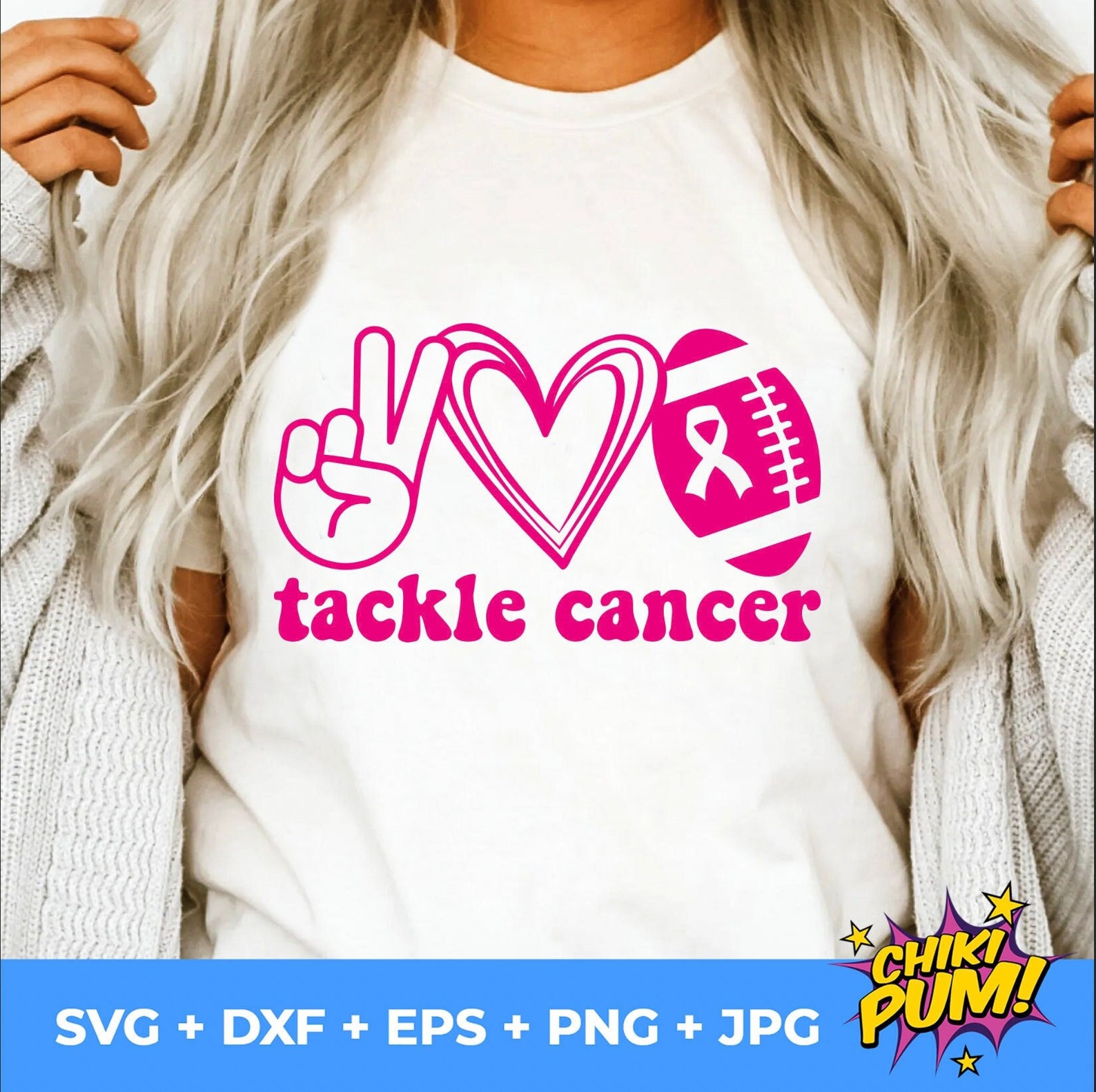Tackle Cancer Svg Pink Out Svg Breast Cancer SVG Breast - Etsy