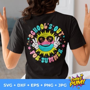 School's Out for Summer SVG Png, Peace Out School SVG, Last Day of ...