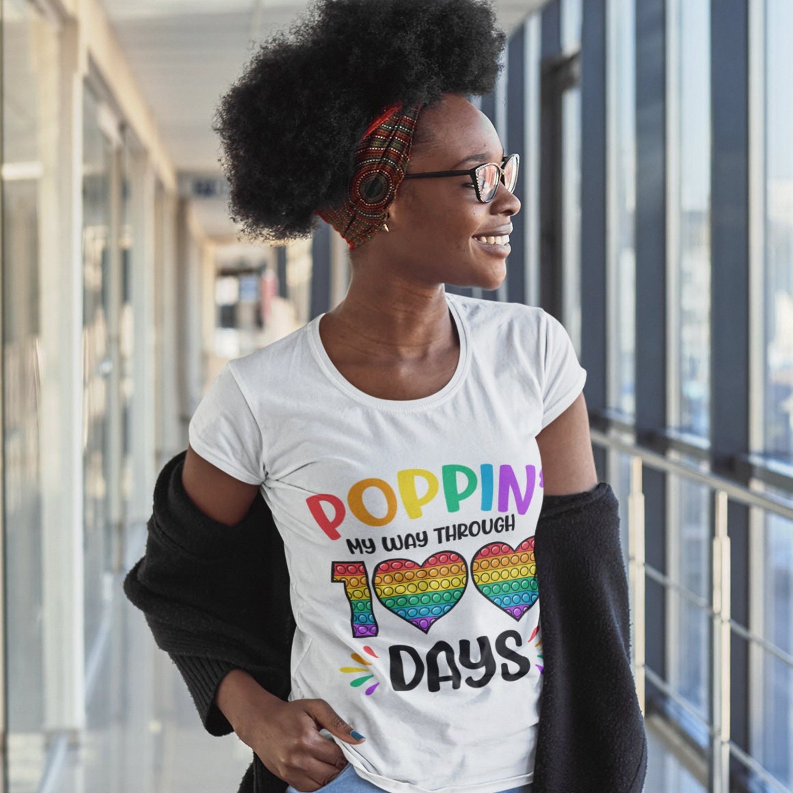 Poppin' My Way Through 100 Days of School SVG 100th Day | Etsy