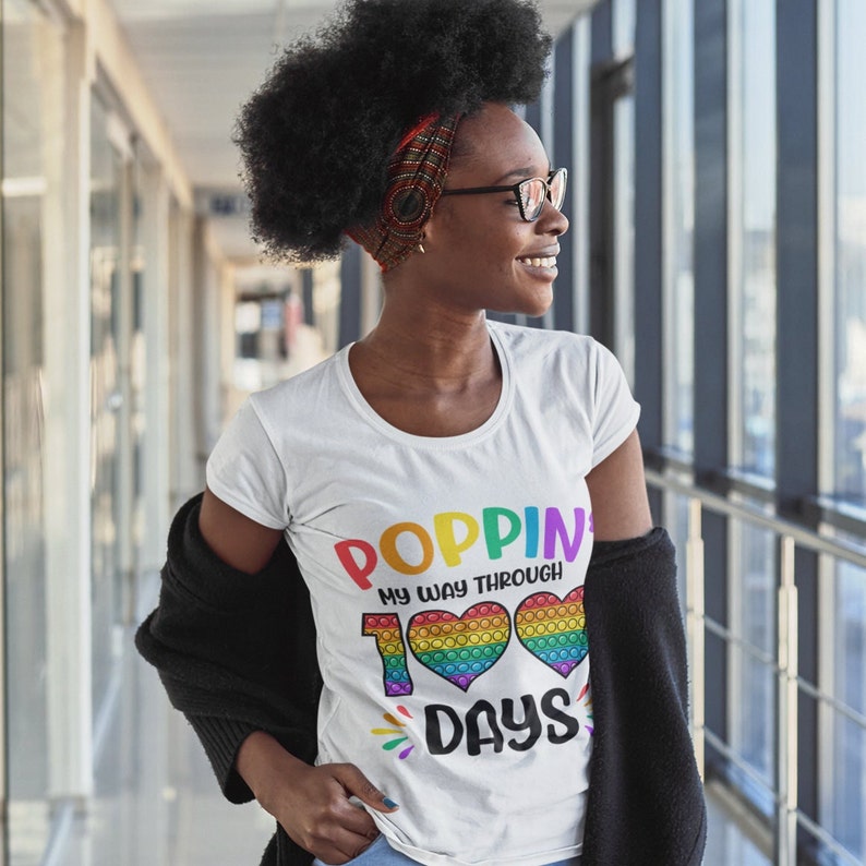 Poppin' My Way Through 100 Days of School SVG 100th Day | Etsy
