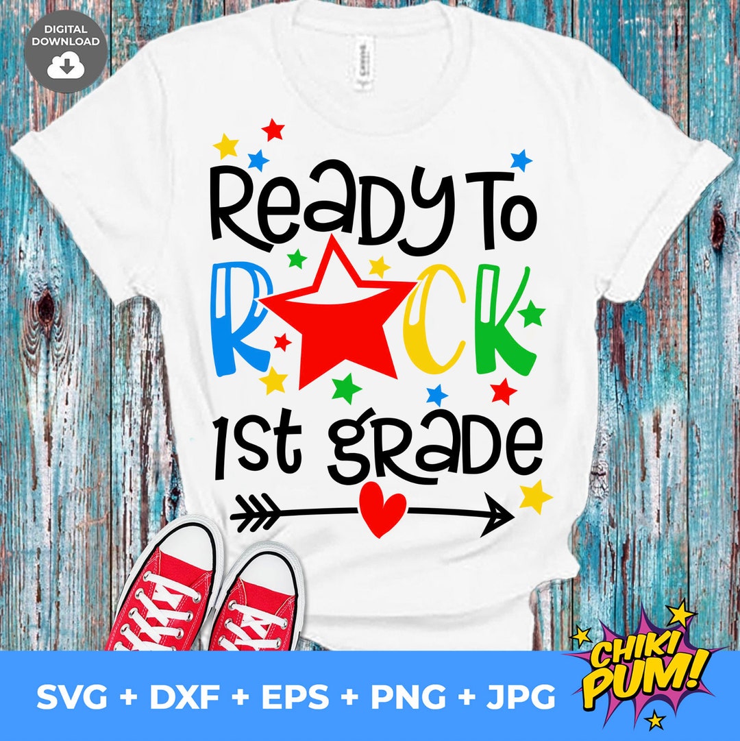 Ready to Rock First Grade, 1st Day of First Grade, Back to School ...