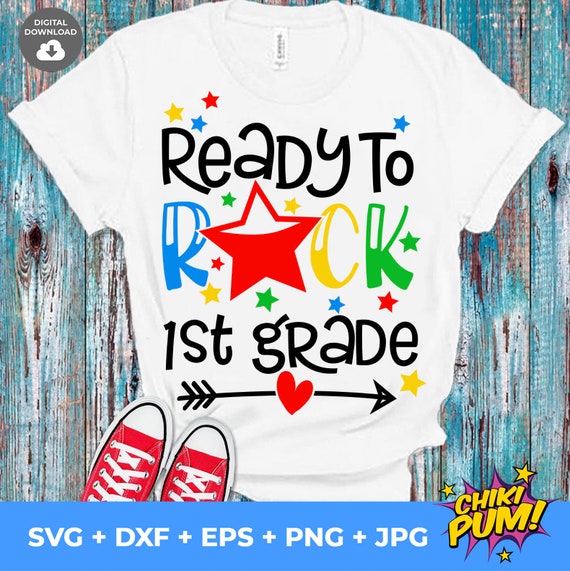 Ready to Rock First Grade 1st Day of First Grade Back to - Etsy