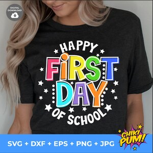 Happy First Day of School Svg, Back to School Svg, Teacher First Day ...