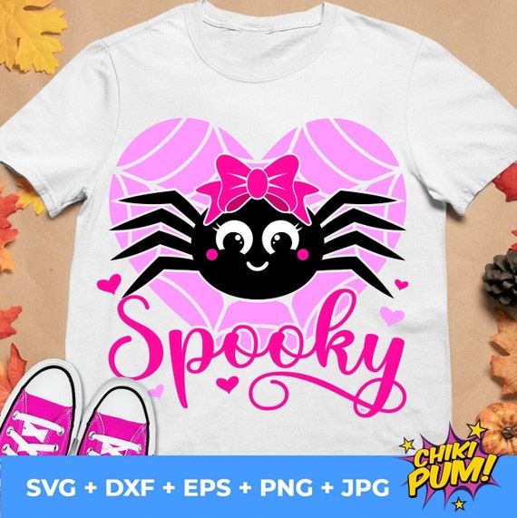 Spooky Spider Svg Cute Spider Svg Halloween Girl Svg Girl | Etsy