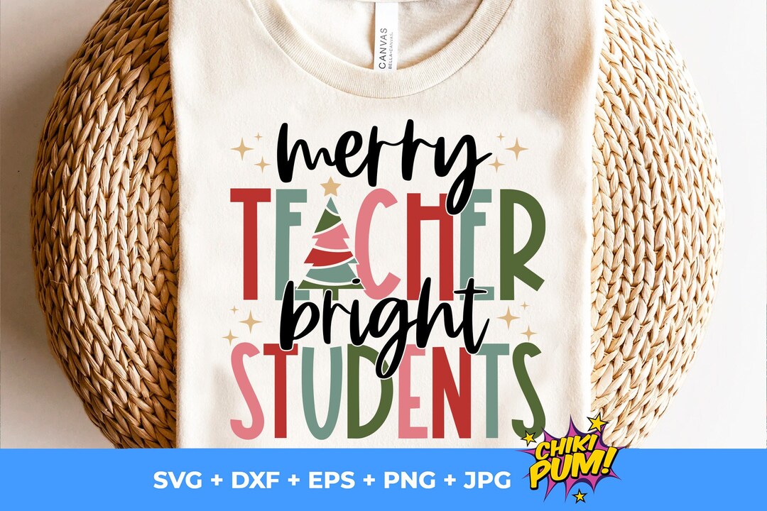 Christmas Teacher Digital Design. SVG PNG Cut Files Ready for ...