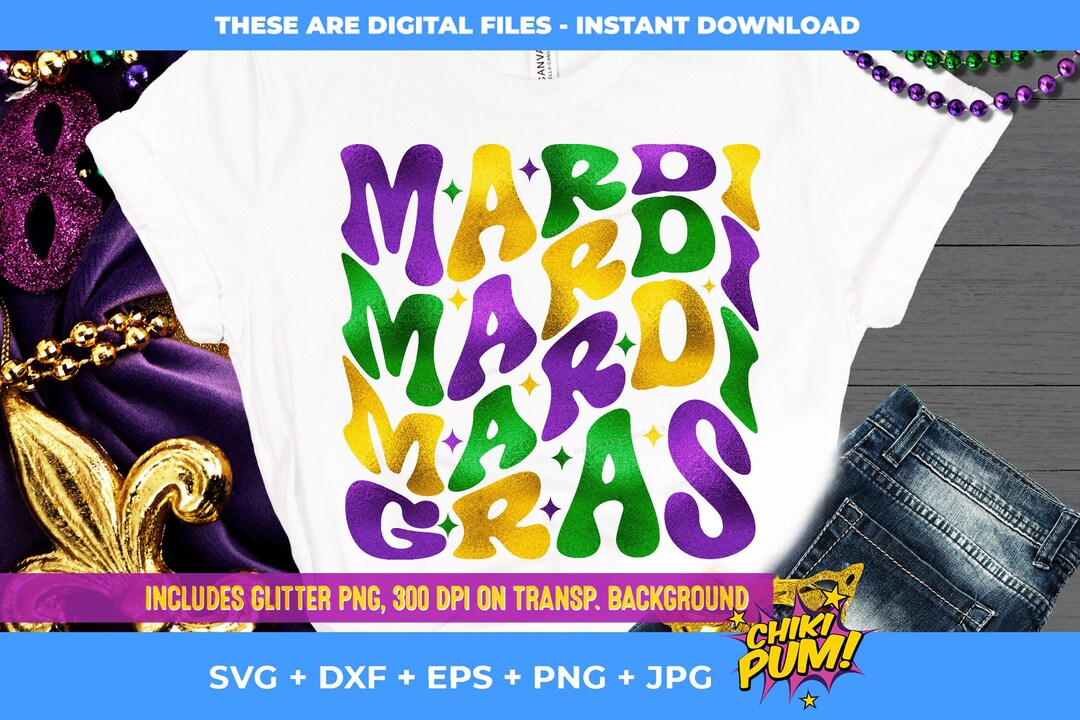 Mardi Gras Svg Mardi Gras Wavy Svg Fat Tuesday Svg Funny Mardi Gras