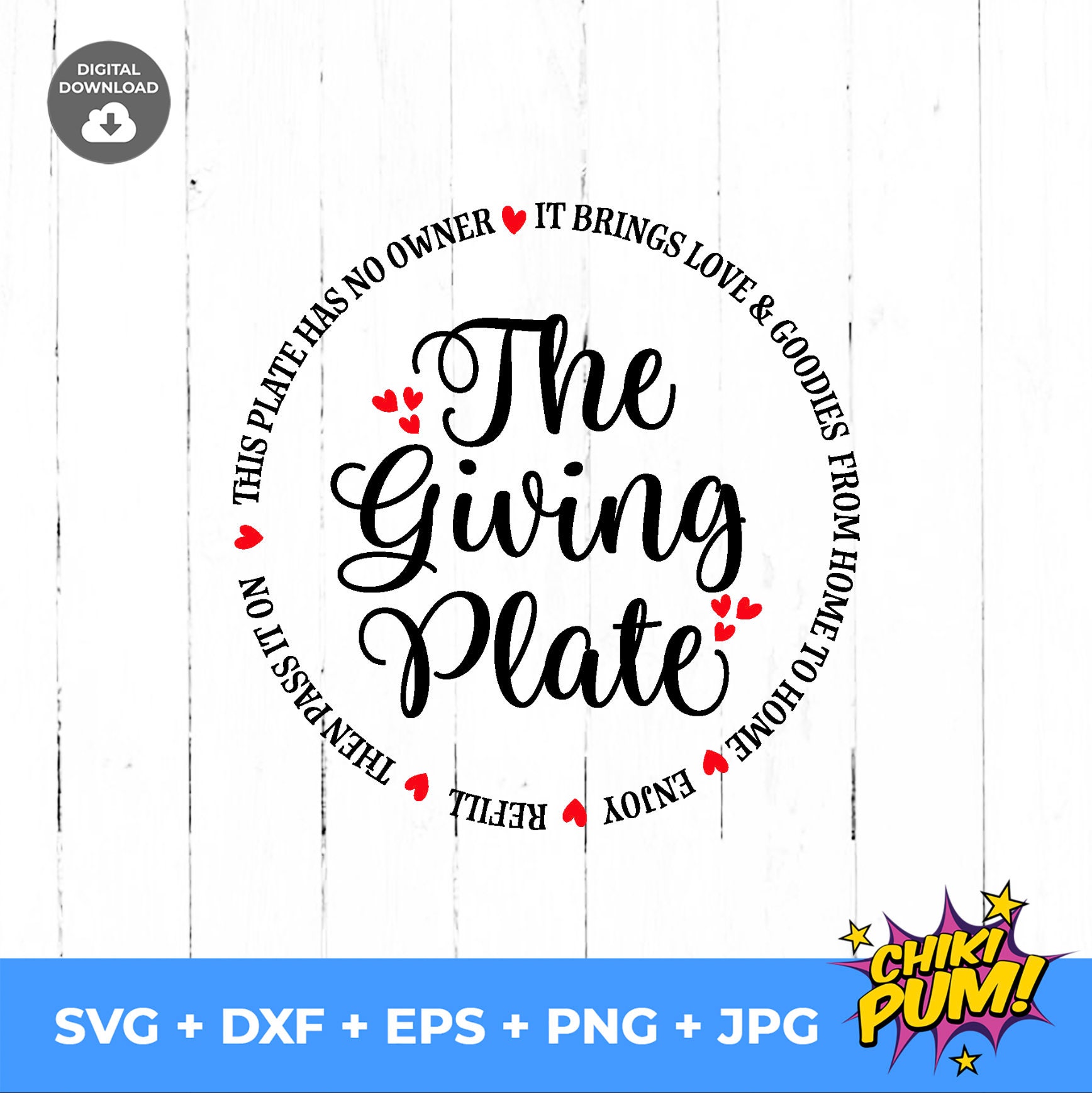 Giving Plate Svg the Giving Plate Svg Sharing Plate Svg | Etsy