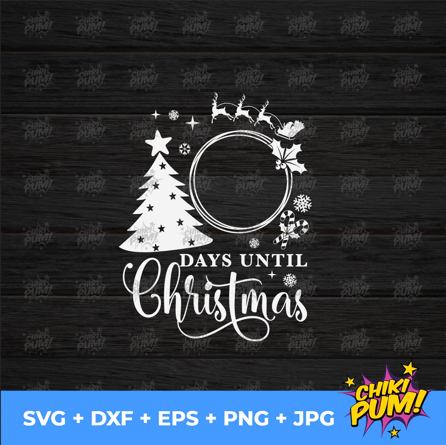 Christmas Countdown Svg File for Cricut Santa and Reinder - Etsy