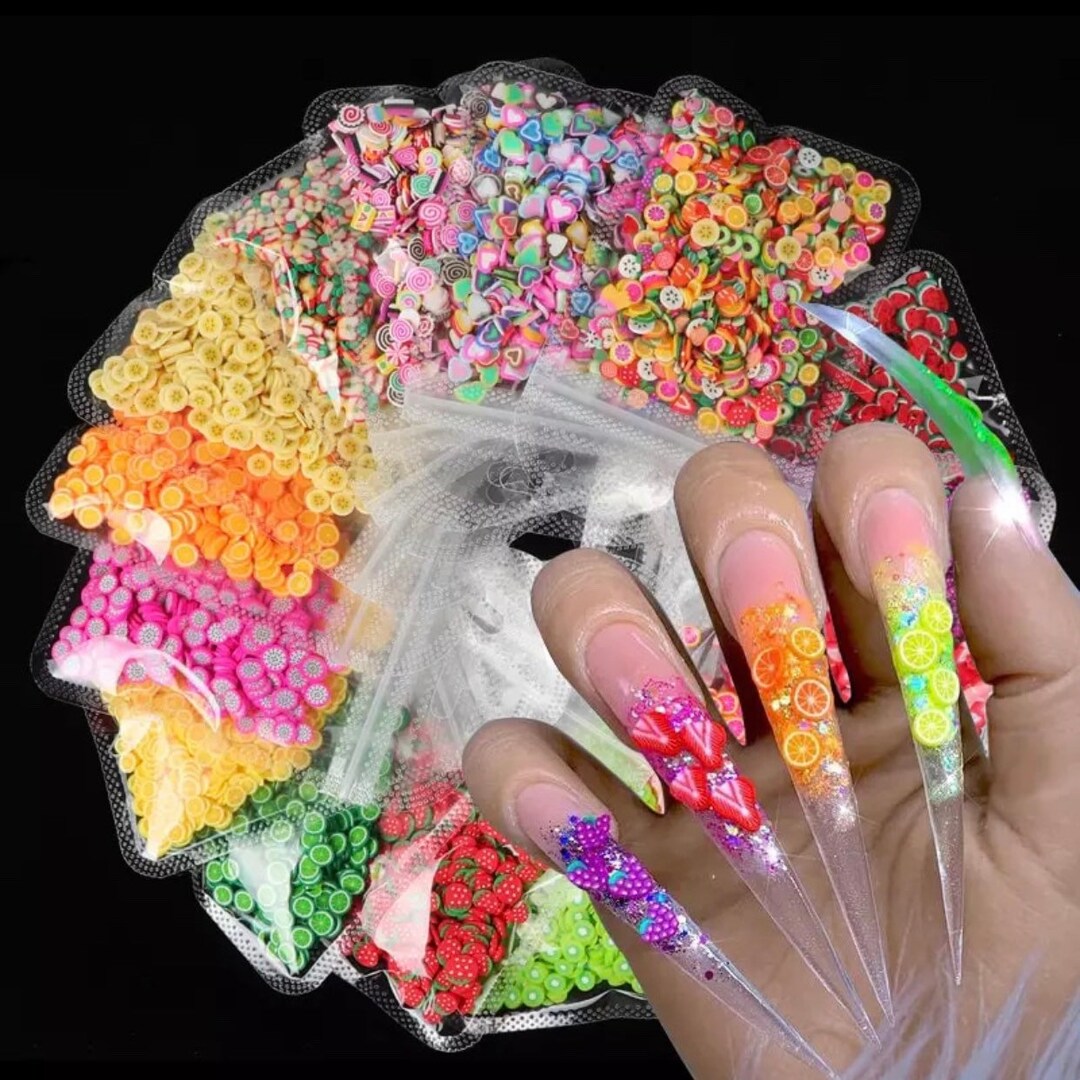 14 Bags Fruit Slices Polymer Clay Decals - Etsy