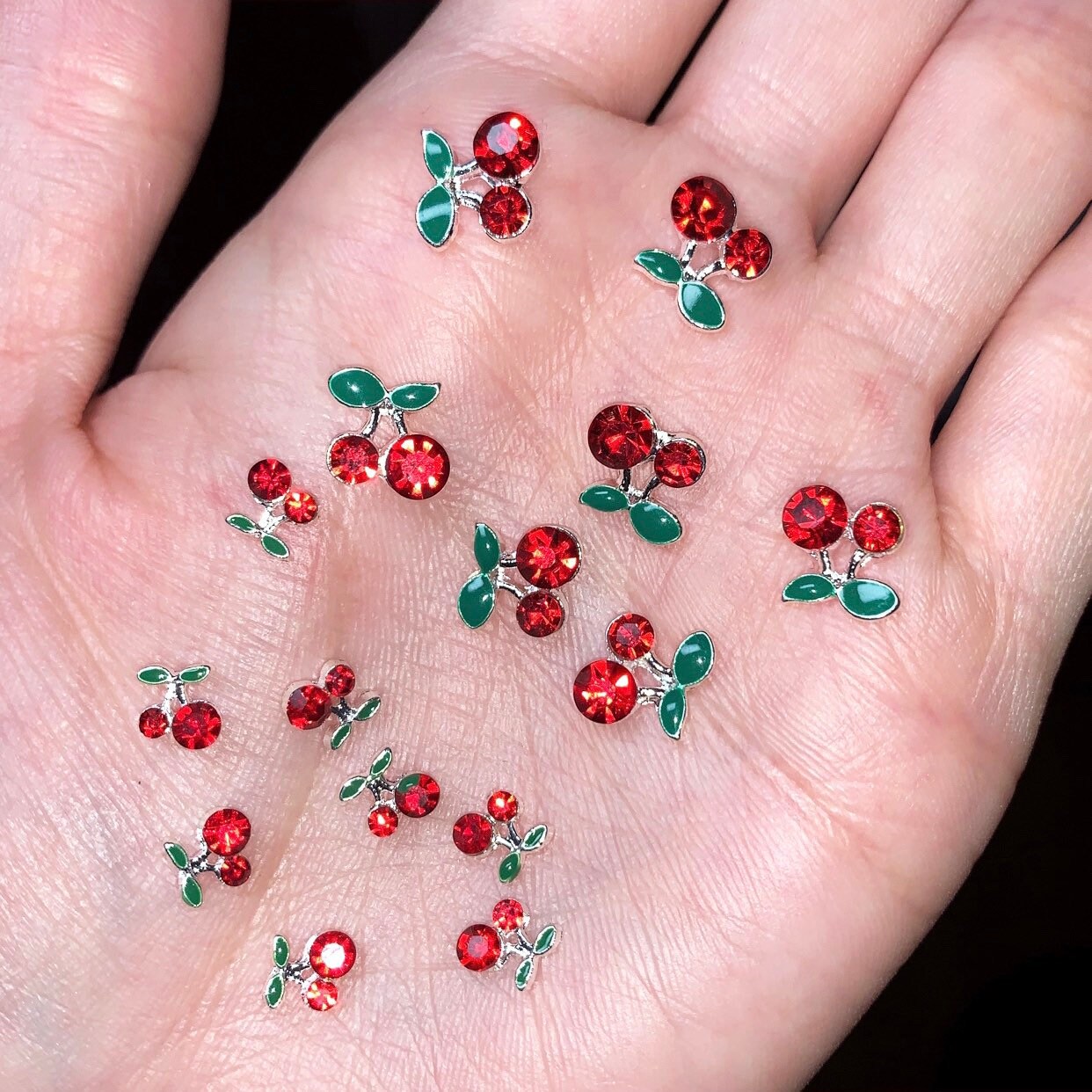 10PC Gold/silver Cherry Charms 3D Nail Charms - Etsy