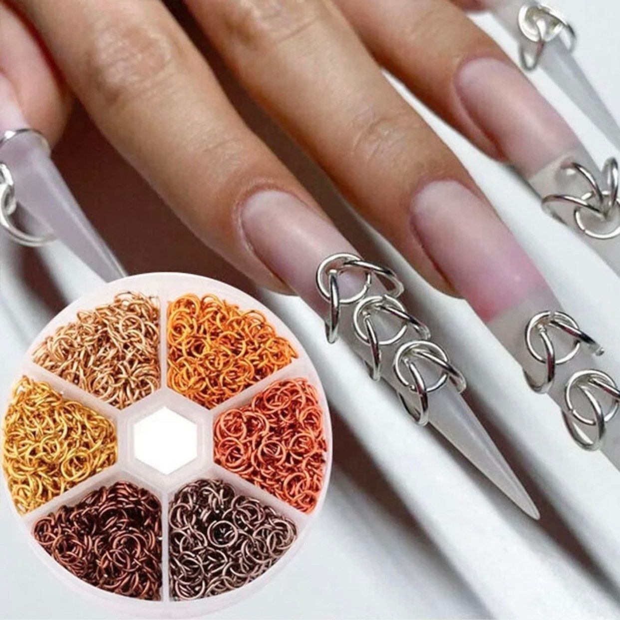 Metal Piercing Hoops Hooks Dangle Nail Charm - Etsy