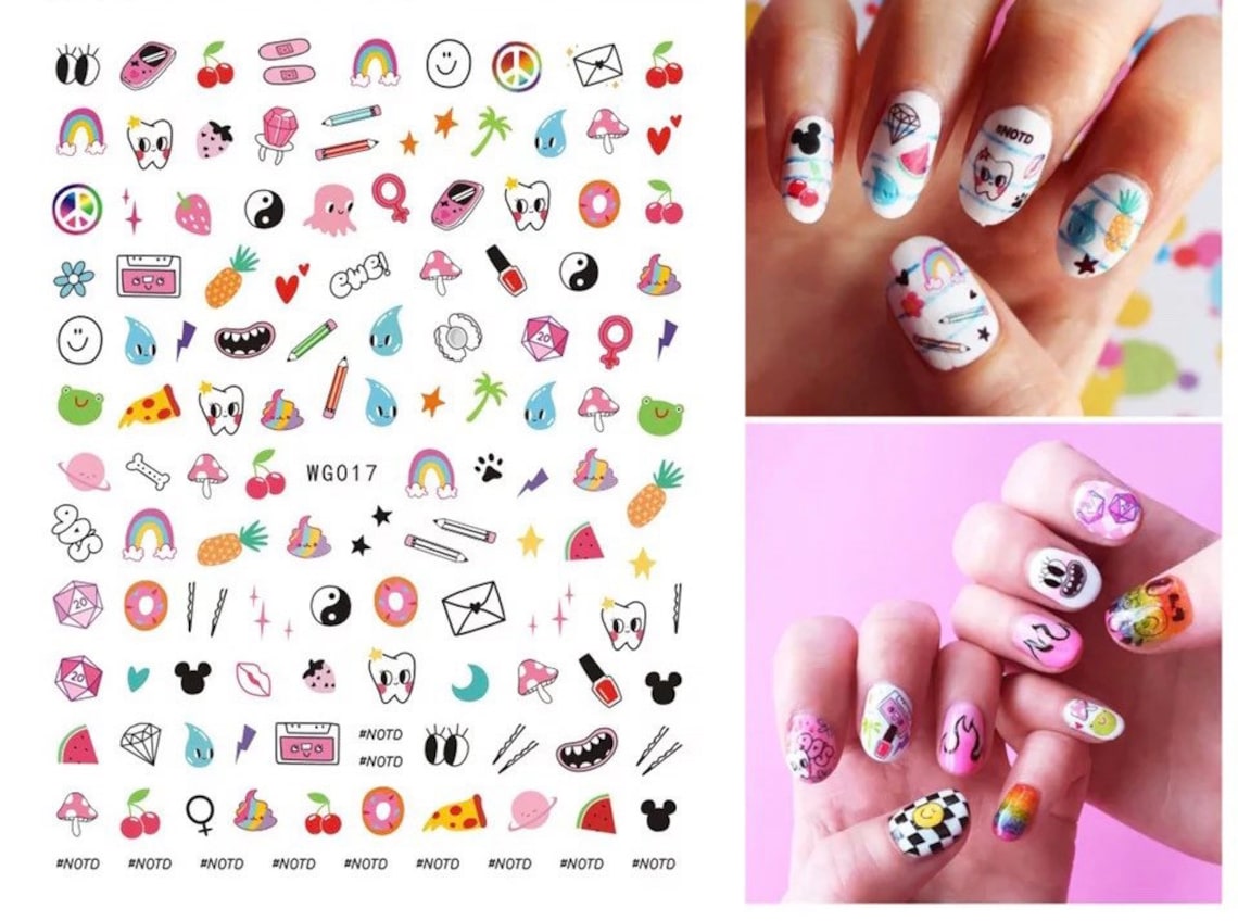 Nails of the Day - Nail Art Stickers - Etsy