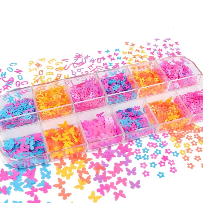 12 Pack Variety Nail Art Sequins | Etsy