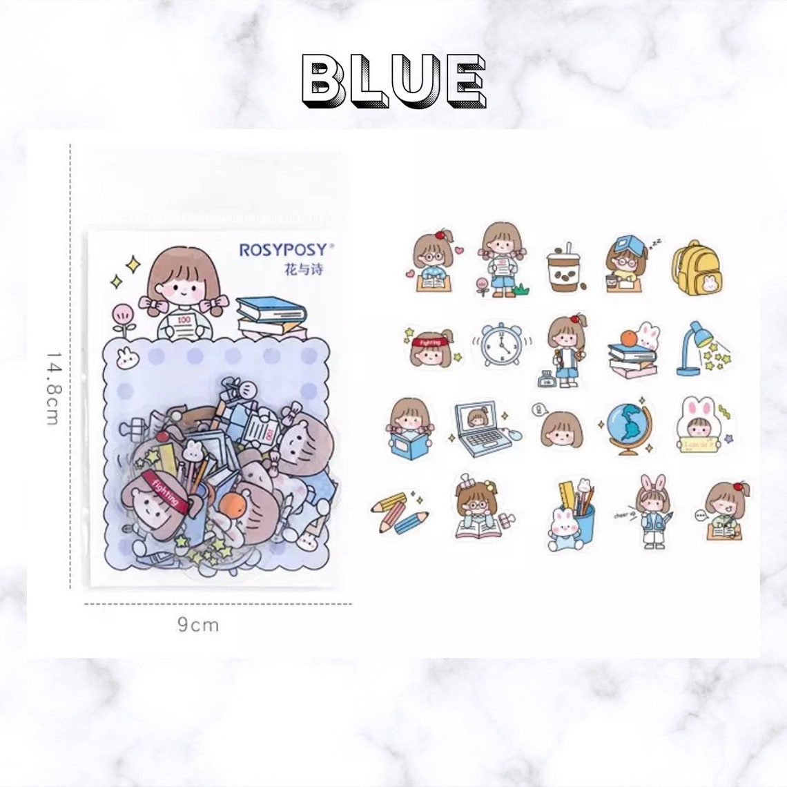 40 Pcs Kawaii Stationary Stickers - Etsy