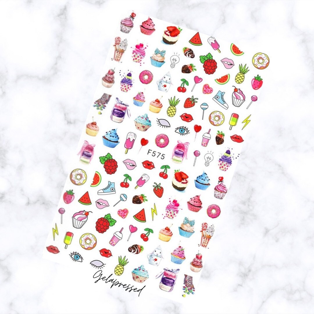 Yummy Dessert Nail Art Decals - Stickers - Etsy