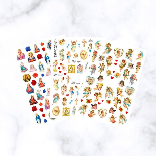 Angel Nail Decals - Etsy