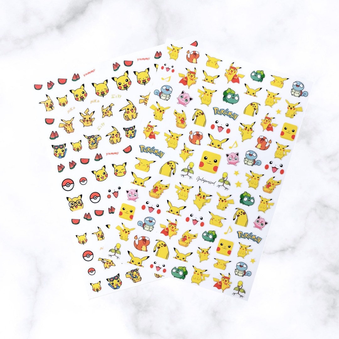 Pika Nail Art Decals - Stickers - Etsy