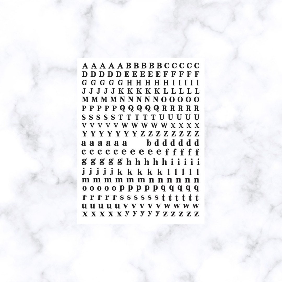 Alphabet Letters Nail Art Stickers | Etsy