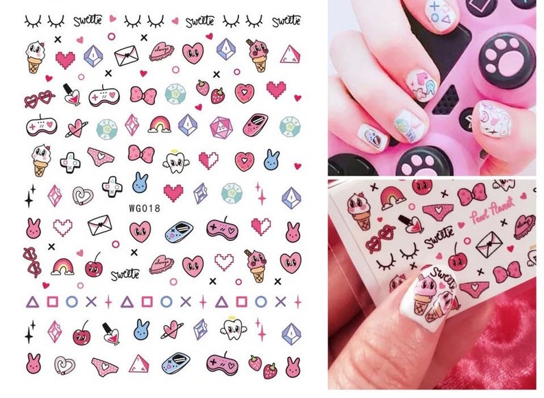 Nails of the Day - Nail Art Stickers - Etsy
