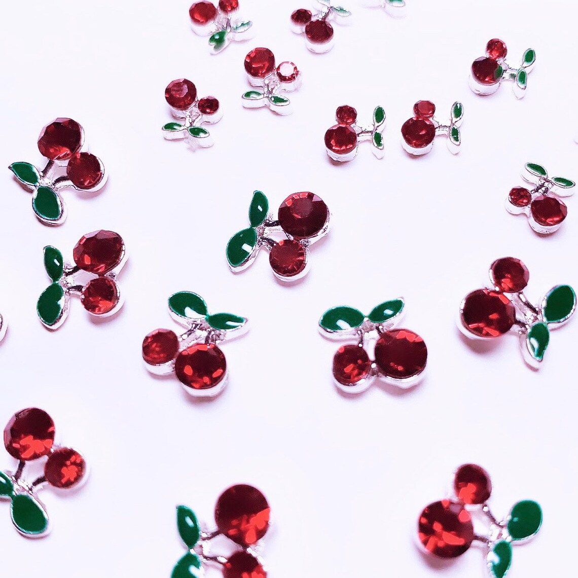 10PC Gold/silver Cherry Charms 3D Nail Charms - Etsy