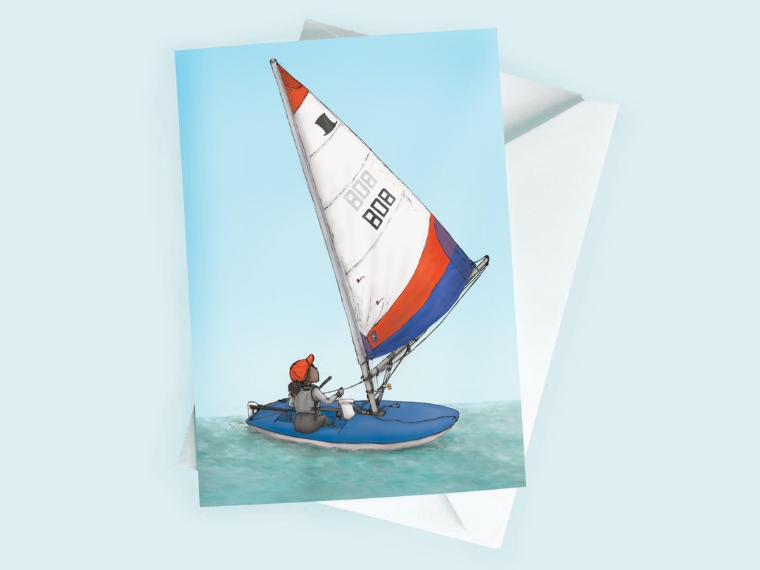 Personalisable Topper Sailing Dinghy Card, Perfect to Send a Sailor for ...
