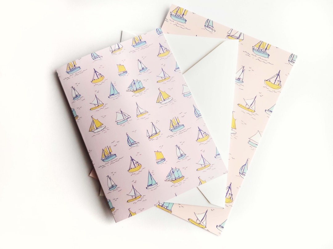 Sailing Boat greetings cards and postcards to send to dinghy or yacht ...