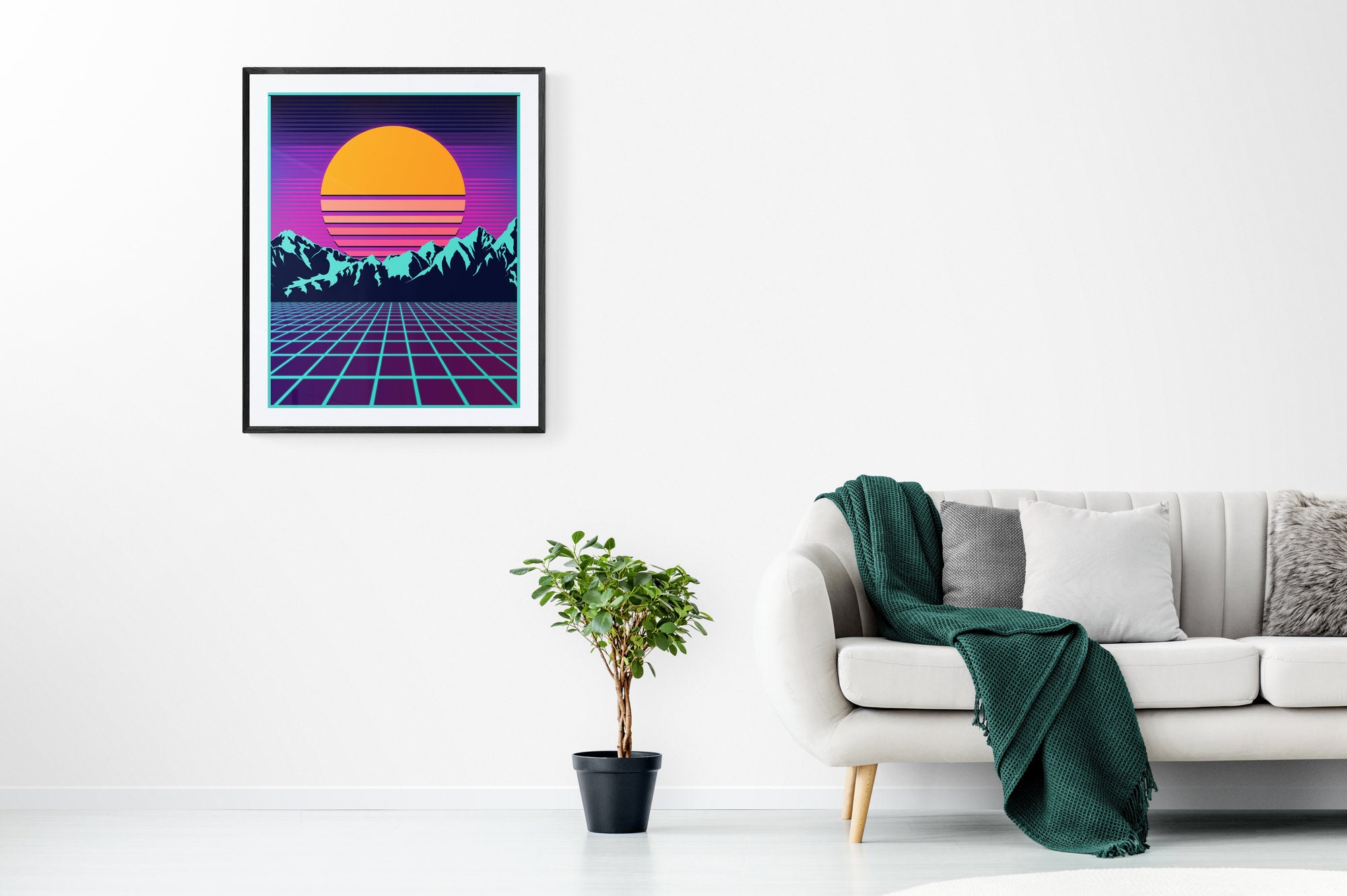 Retro 80s Aesthetic Vaporwave Printable Wall Art Outrun - Etsy