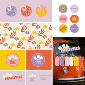 Custom Retro Logo Design & Branding Kit for Etsy Shop - Etsy