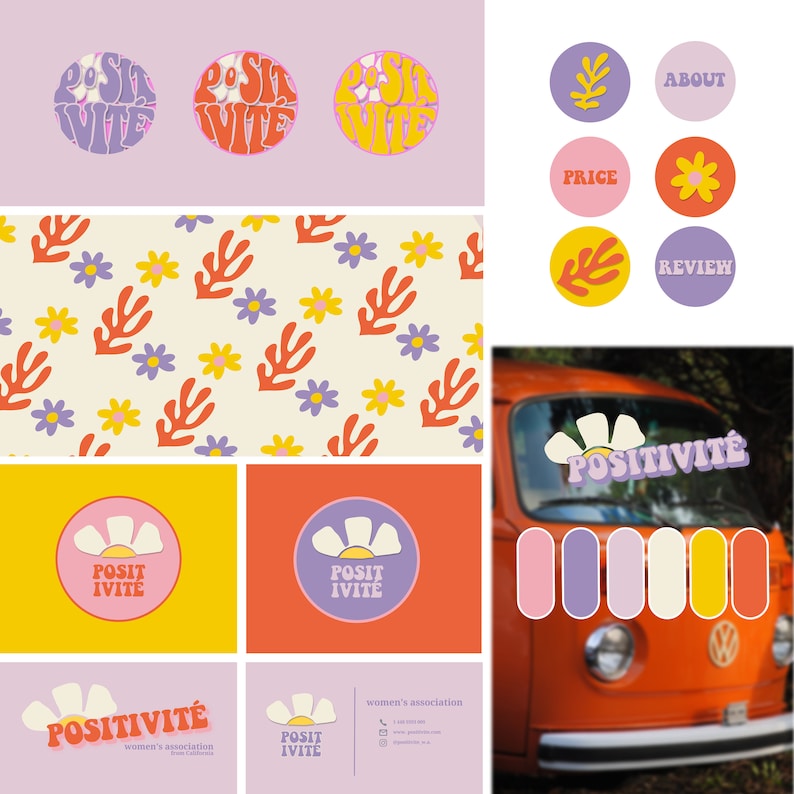 Custom Retro Logo Design & Branding Kit for Etsy Shop - Etsy