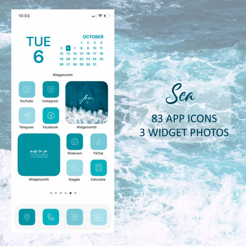 Blue Ios 14 App Icon Pack Neon Aesthetic Ios 14 Icons - Etsy