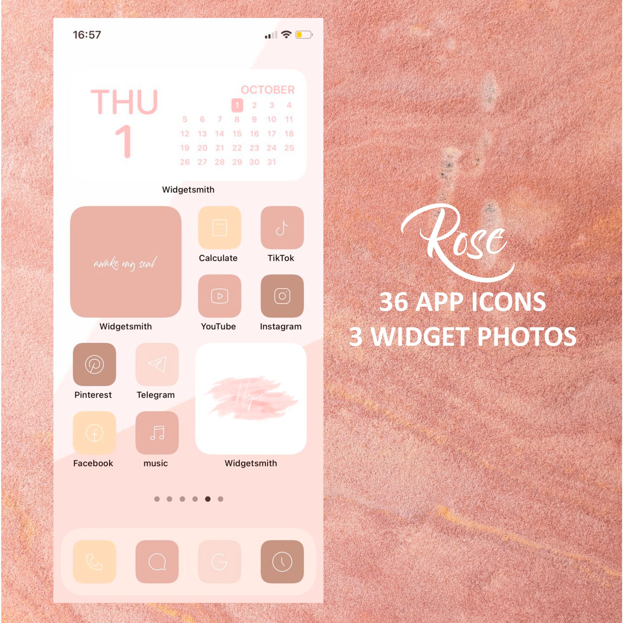 36 Rose Ios 14 App Icons Pink Bright Mood Ios14 Widget Cover - Etsy UK