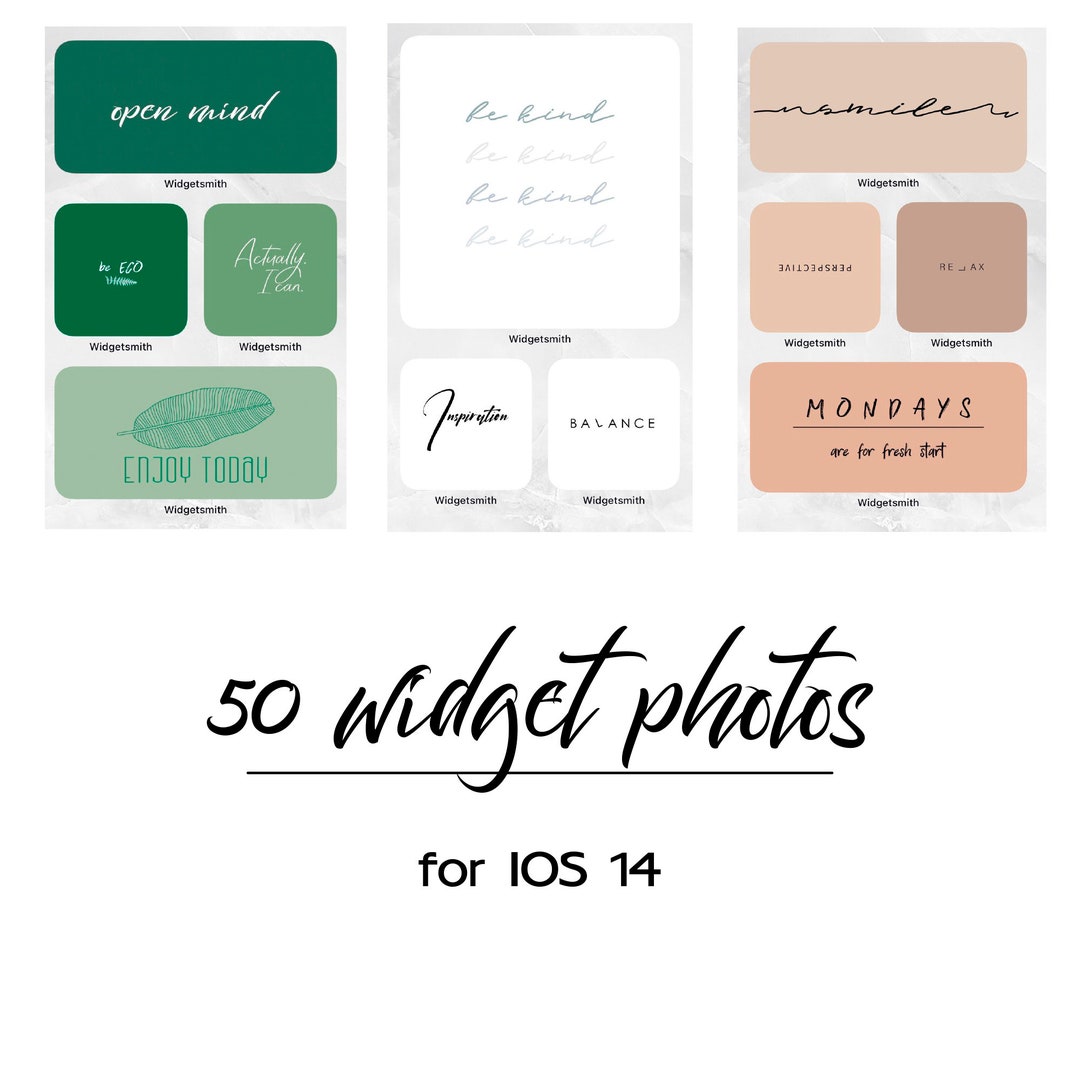 Ios 14 Widget Photos | 50 Aesthetic Motivational Quotes (PNG) - Etsy