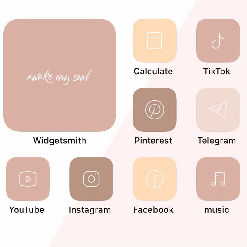 36 Rose Ios 14 App Icons Pink Bright Mood Ios14 Widget Cover - Etsy