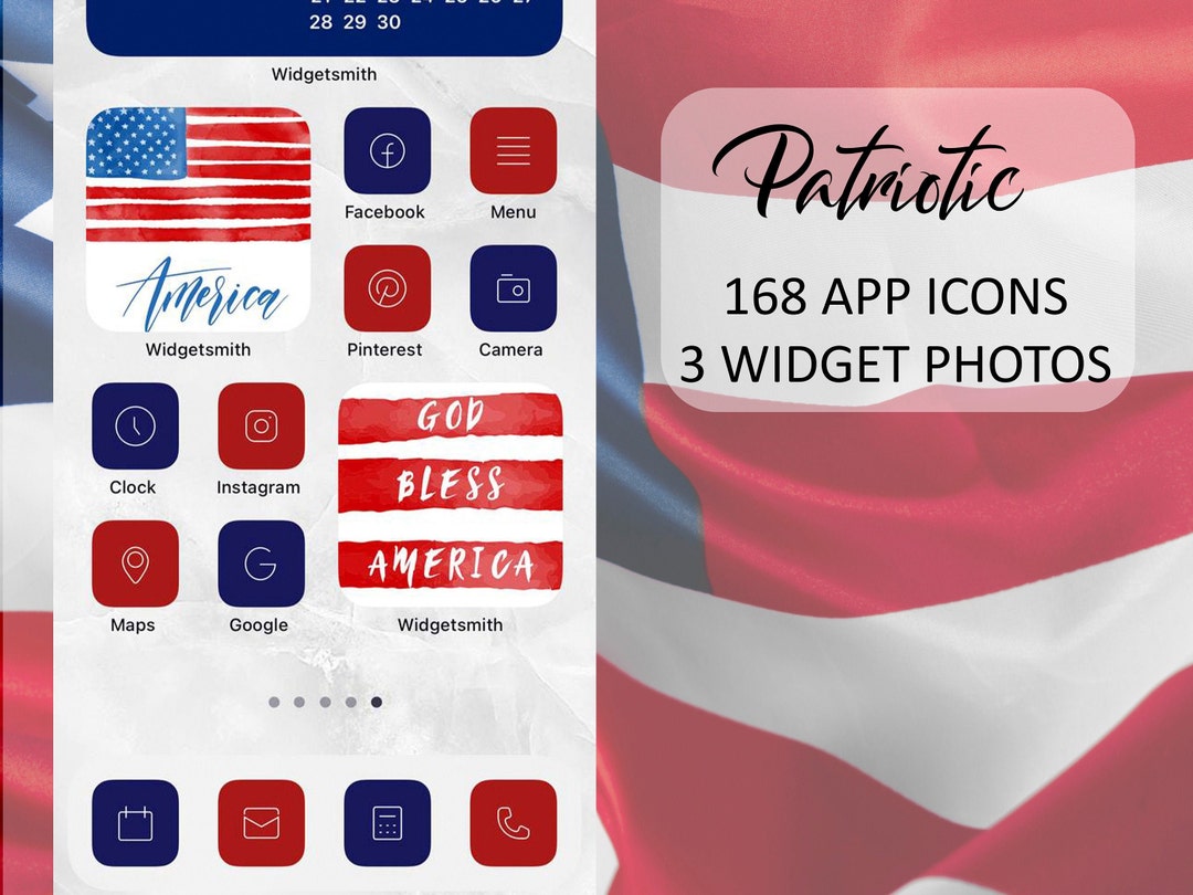 American Patriotic App Icons Ios 17, USA Theme (digital Download) - Etsy