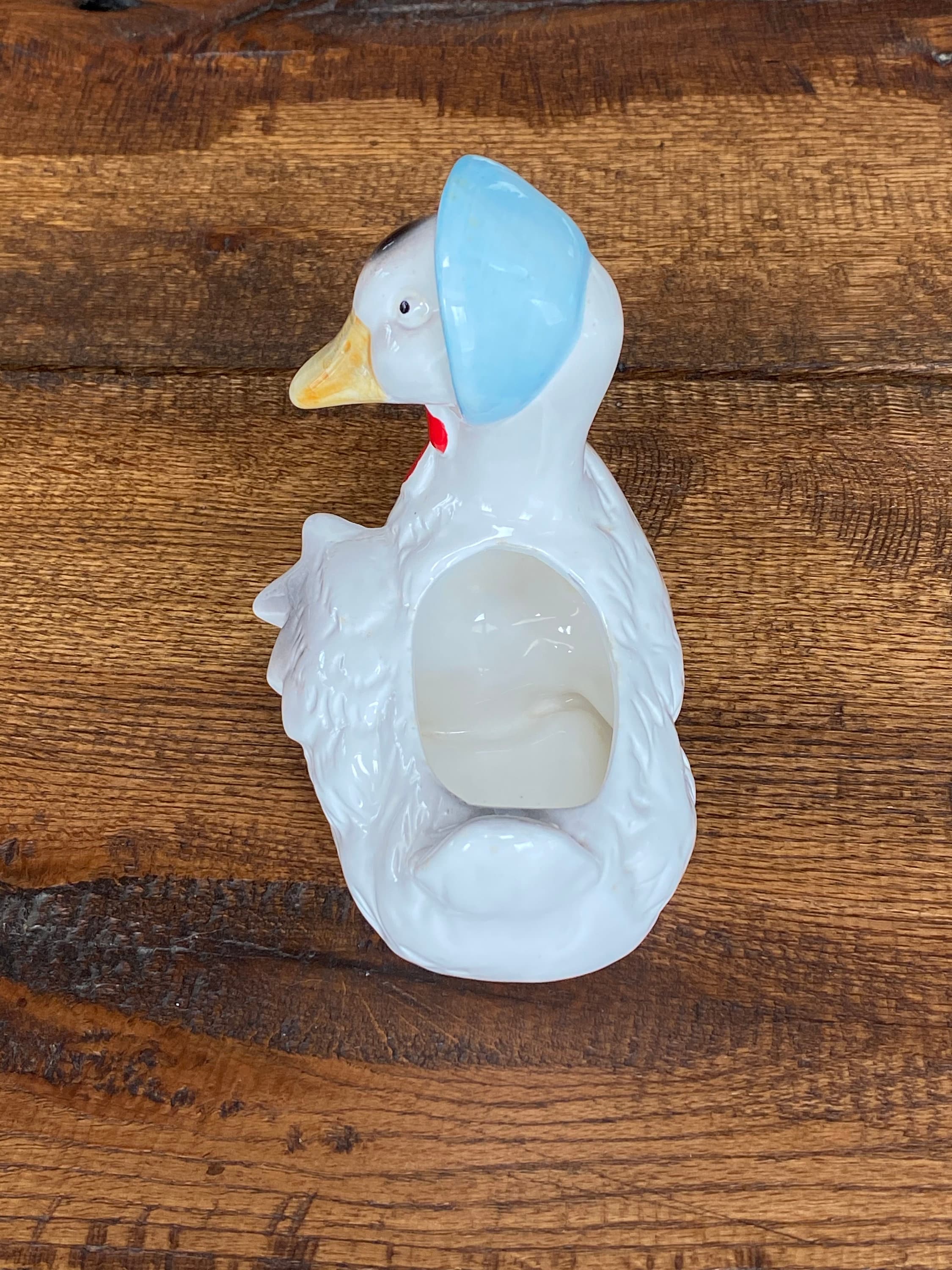 Vintage Small Mid Century Ceramic Hand Painted Goose Planter | Etsy