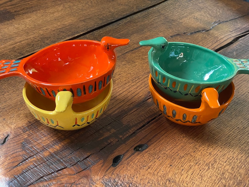 Handmade/ Hand Painted Duck Bowls Made in Italy - Etsy