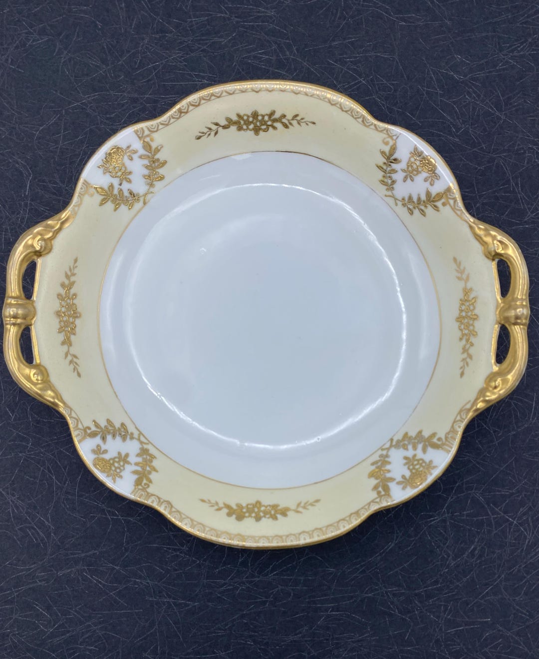 Vintage Noritake Porcelain Gold Gilded Serving Bowl With Handles, Hand ...