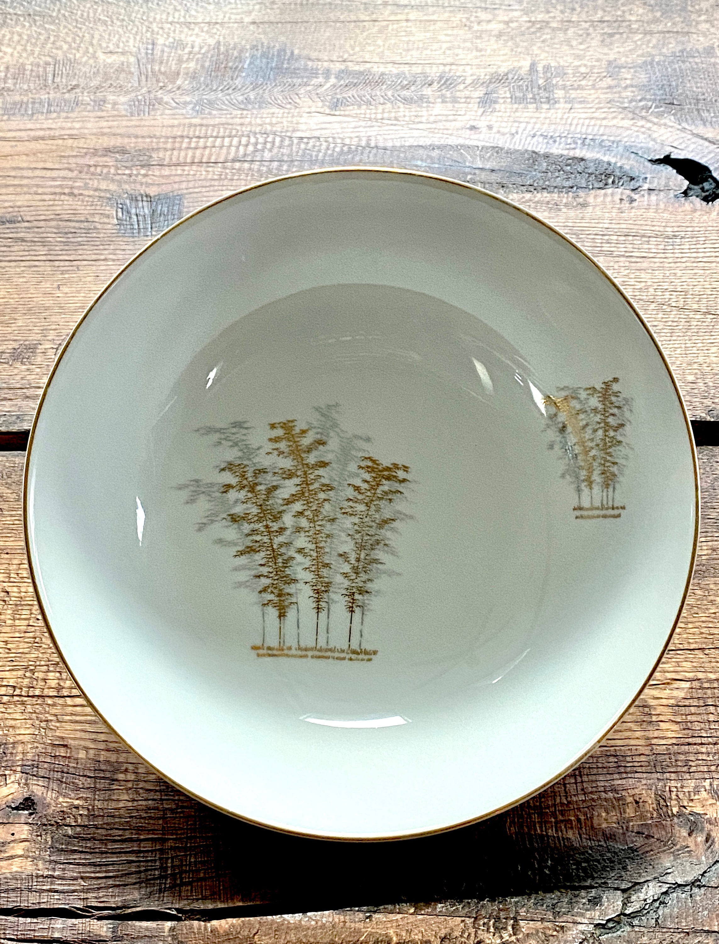 Vintage Fukagawa Arita Japan Pattern 901 gold Bamboo, Round Porcelain ...