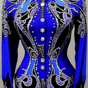 Royal Blue With Black Base Showmanship Jacket Horse Riding Show Jacket ...